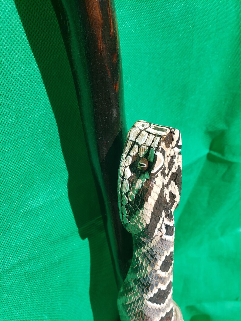 Handcarved Rattlesnake Walking Stick/cane - Etsy