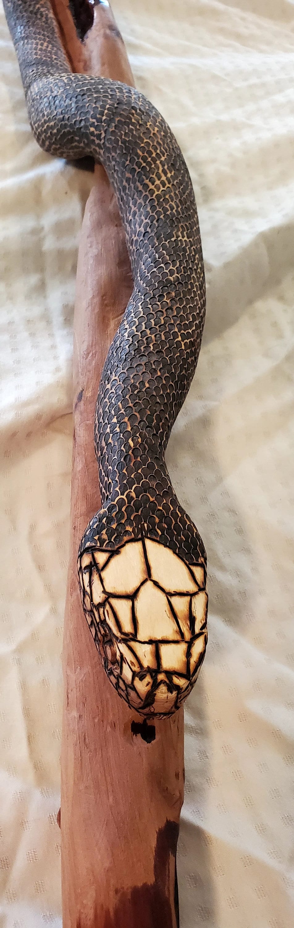Hand Carved Snake Walking Stick Cane - Etsy
