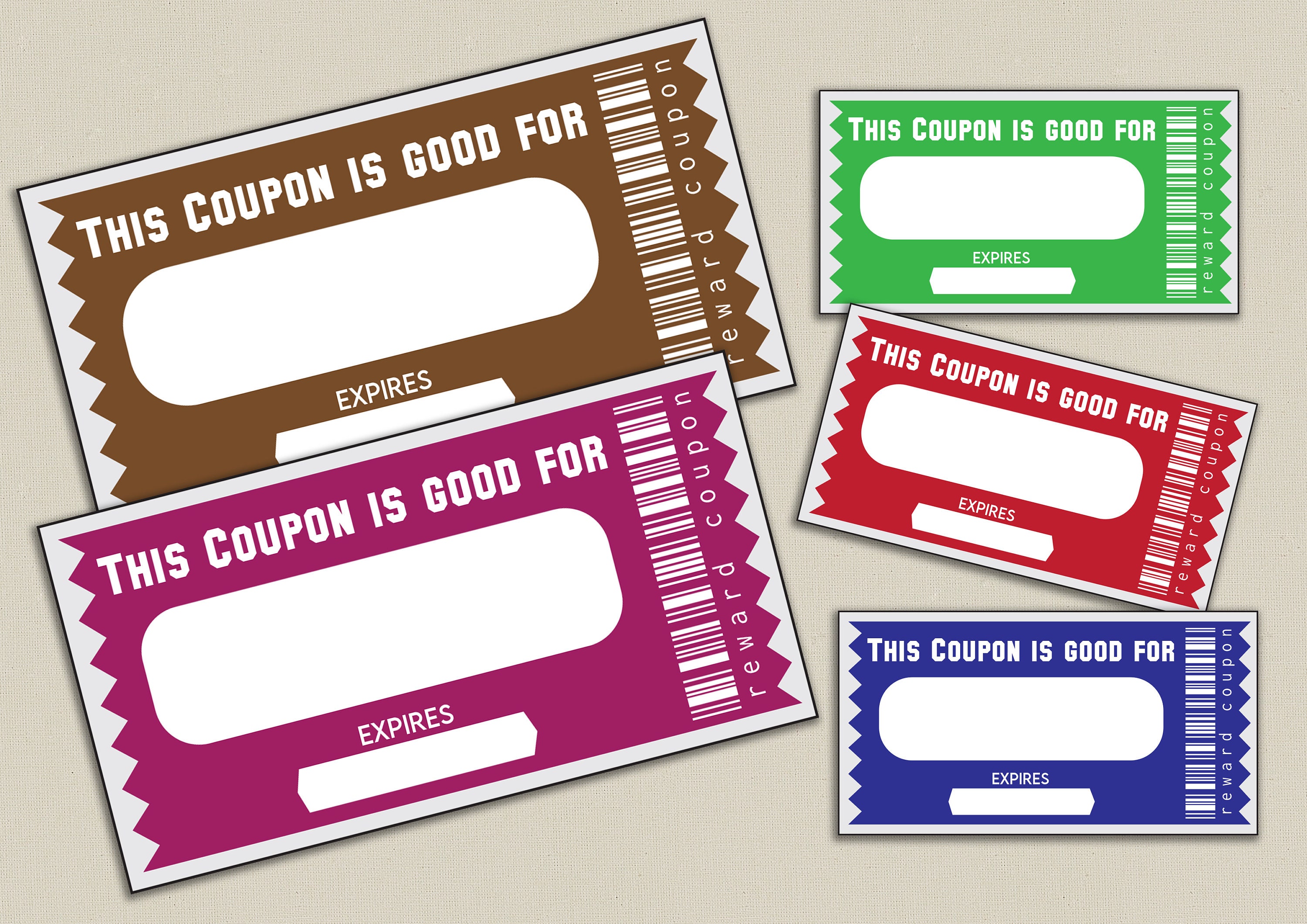 BLANK REWARD COUPON, Printable Coupons, Kids Activity Coupon ...