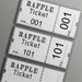 RAFFLE TICKET COUPON, Raffle Ticket, Activity Raffle Ticket Numbers ...