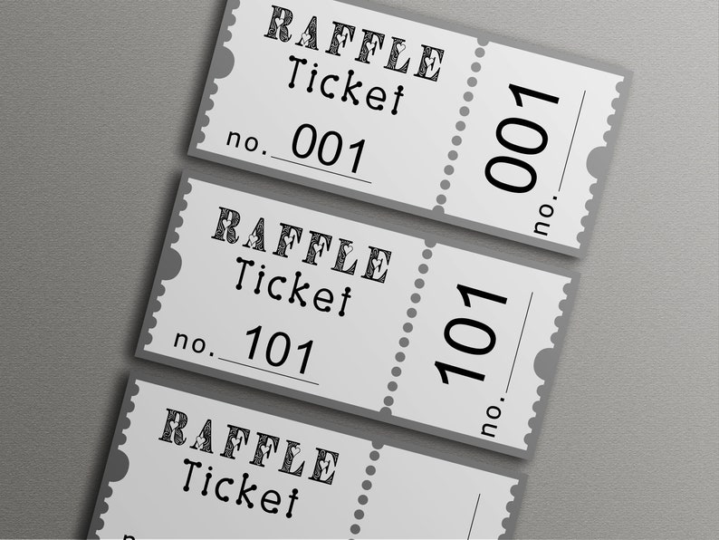 RAFFLE TICKET COUPON, Raffle Ticket, Activity Raffle Ticket Numbers ...