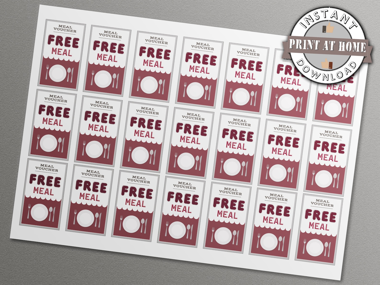 FREE MEAL VOUCHER, Meal Tickets, Event Ticket, Activity Meal Vouchers ...