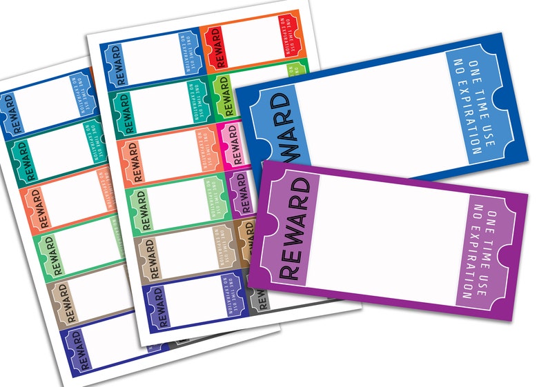 PRINTABLE REWARD COUPONS, Reward Coupons for Kids, Reward Tokens for ...