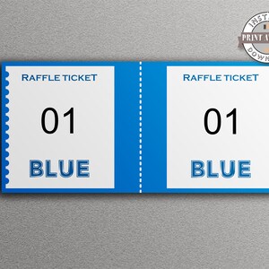 COLORED RAFFLE TICKETS, Raffle Ticket, Activity Raffle Ticket Numbers ...