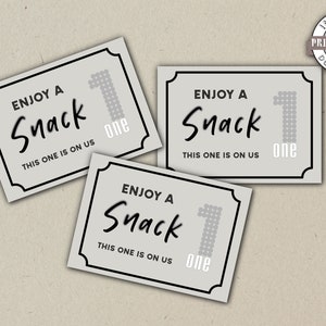 ENJOY A SNACK VOUCHER, Snack Tickets, Event Ticket, Activity Meal ...