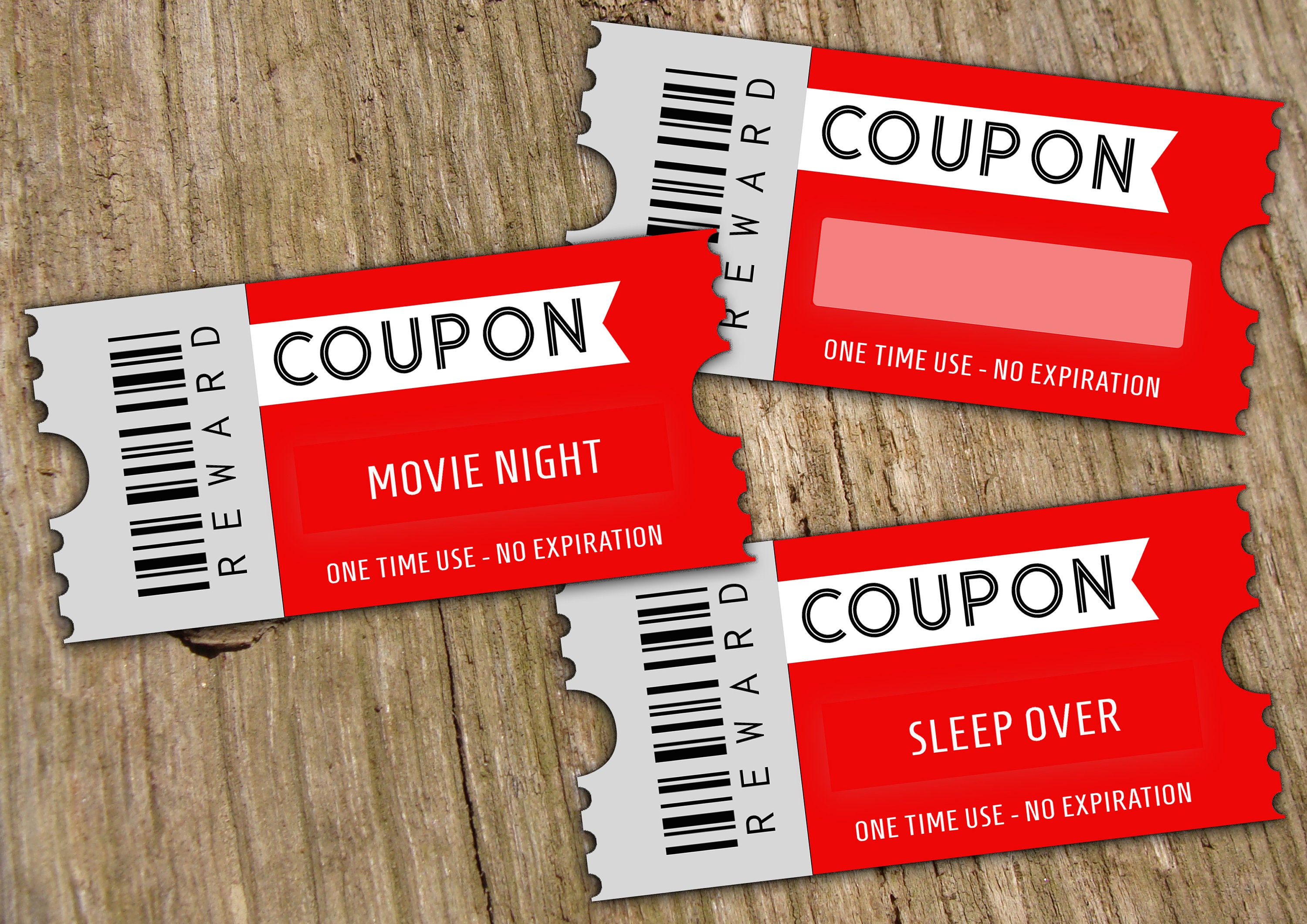 REWARD COUPON TICKET, Printable Reward Coupons, Editable Coupons, Kids ...