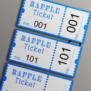 COLORED RAFFLE TICKETS, Raffle Ticket, Activity Raffle Ticket Numbers ...