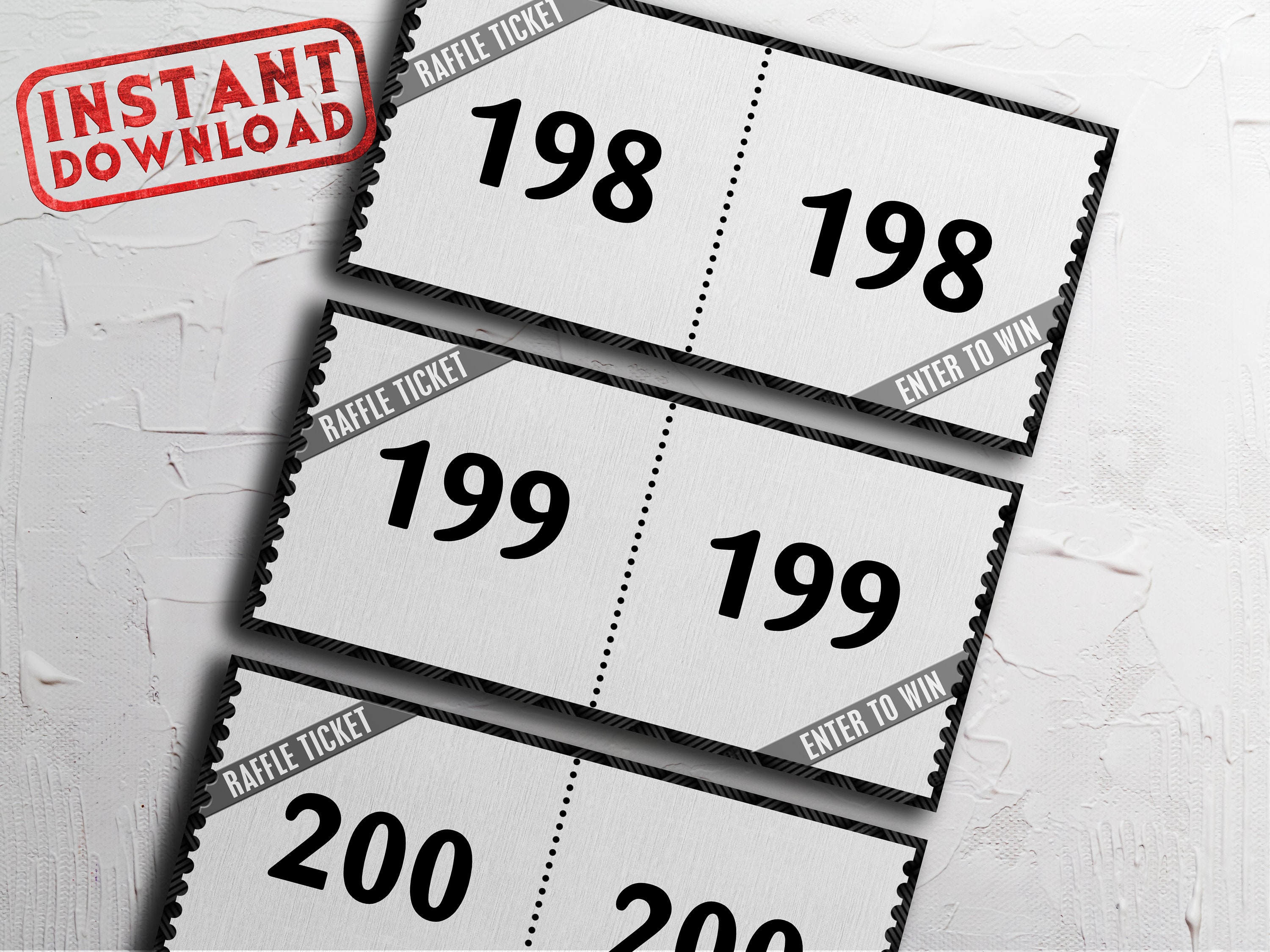 RAFFLE TICKET COUPON, Raffle Ticket, Tombola Raffle Ticket, Fundraising ...