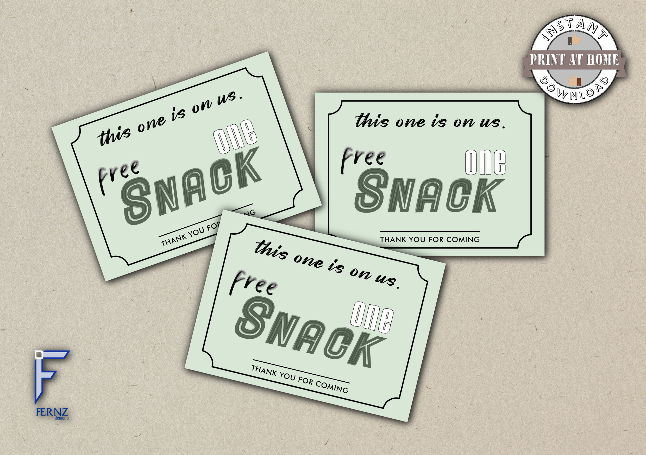 Printable Snack Voucher, Event Ticket, Party Coupons - Etsy