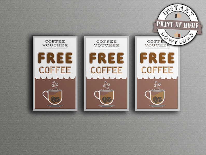 Printable Free Coffee Voucher Ticket (PDF & PNG) - Etsy