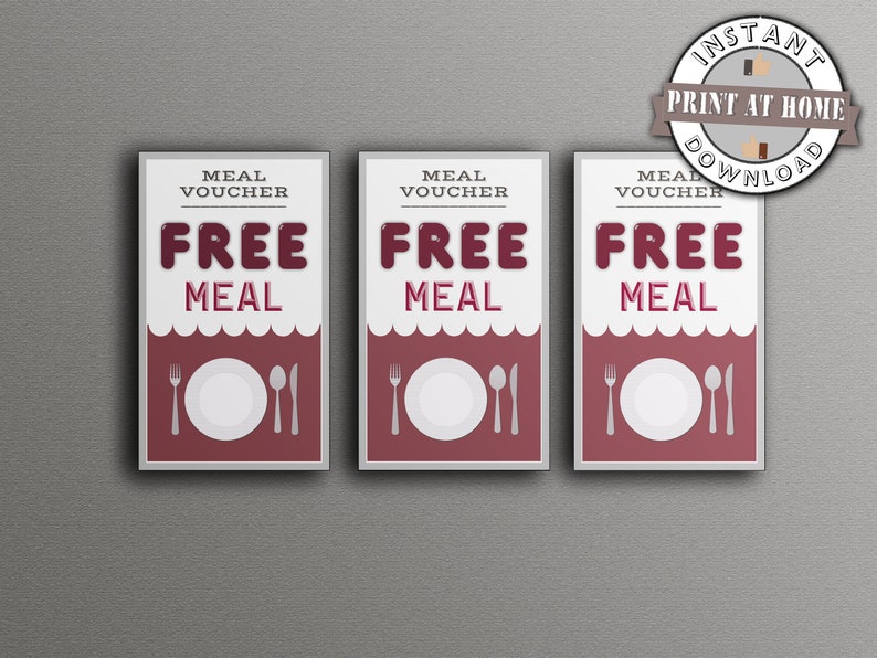 FREE MEAL VOUCHER, Meal Tickets, Event Ticket, Activity Meal Vouchers ...