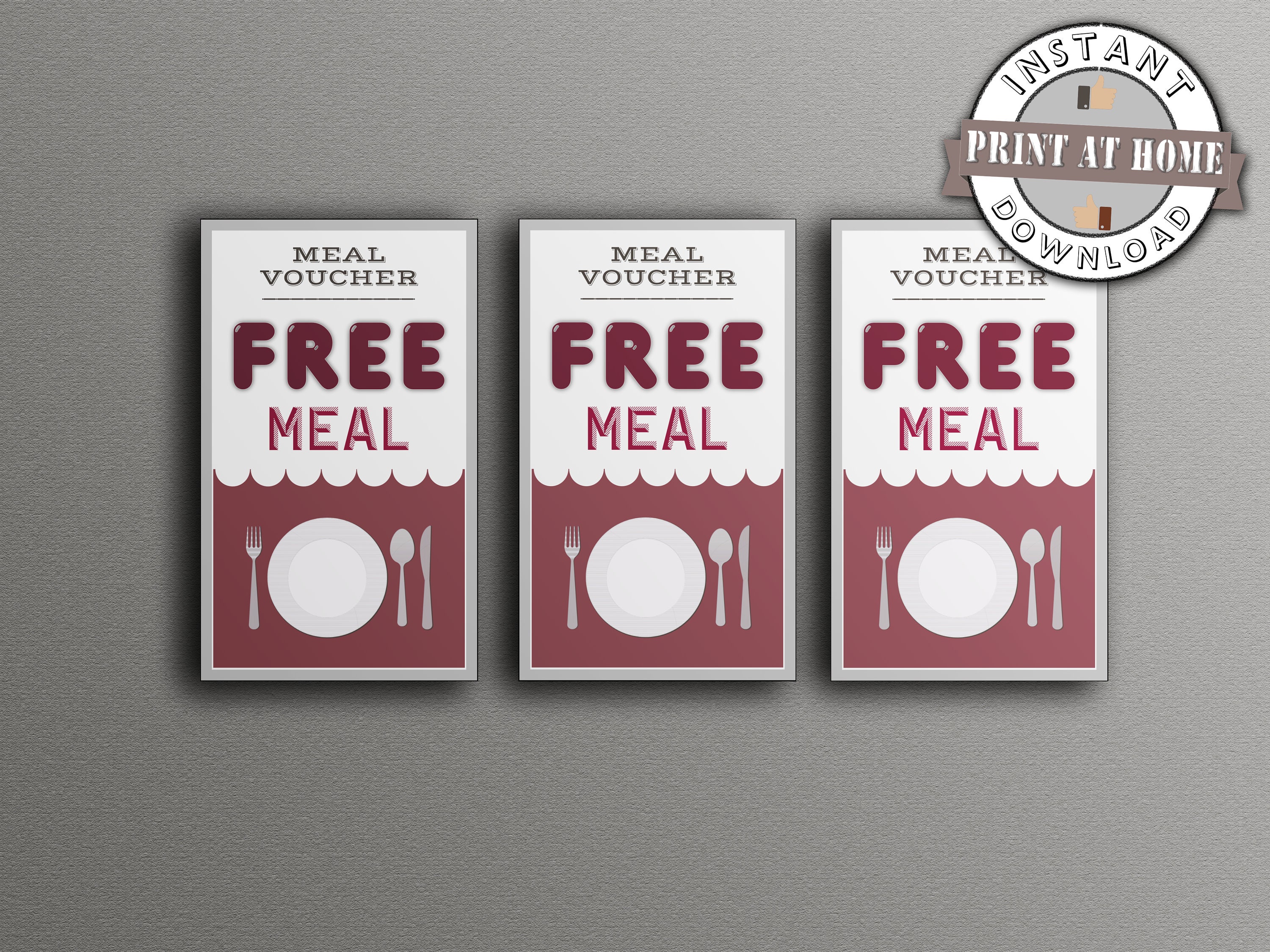 FREE MEAL VOUCHER, Meal Tickets, Event Ticket, Activity Meal Vouchers ...