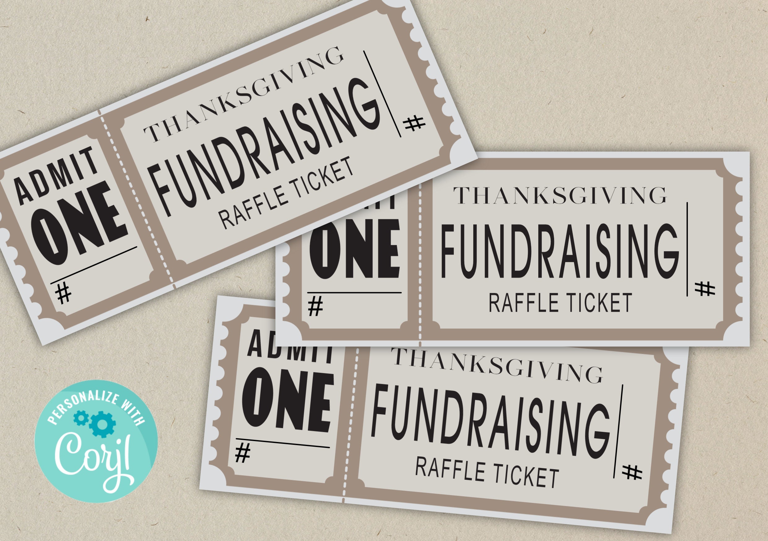 EDITABLE, Printable Raffle Ticket Coupon, Blank Raffle Ticket, Activity ...