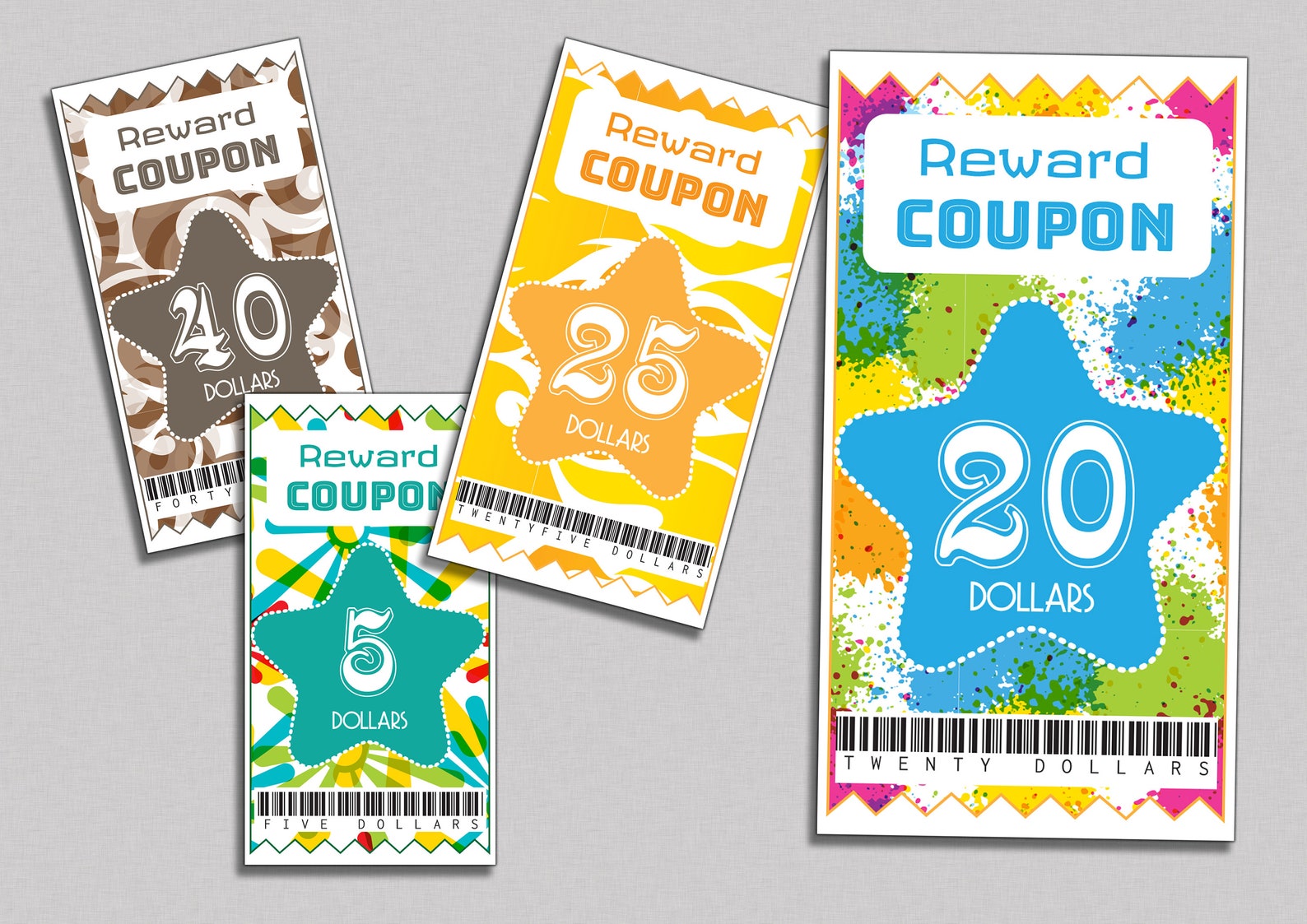Printable Reward Coupons, Kids Activity Tickets (PDF) - Etsy