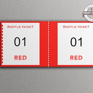 COLORED RAFFLE TICKETS, Raffle Ticket, Activity Raffle Ticket Numbers ...