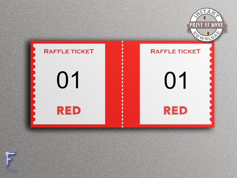 COLORED RAFFLE TICKETS, Raffle Ticket, Activity Raffle Ticket Numbers ...