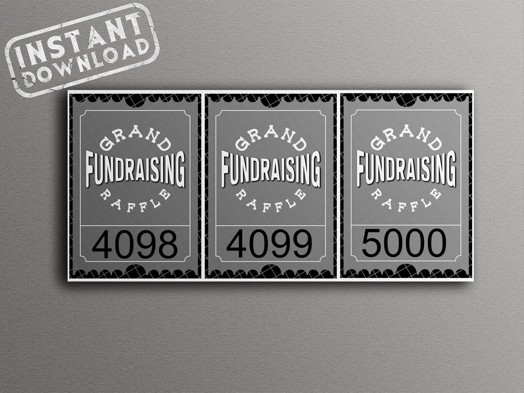 GRAND FUNDRAISING RAFFLE Tickets, Fundraising Tickets, Activity Ticket ...