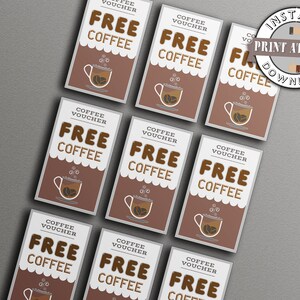 Printable Free Coffee Voucher Ticket (PDF & PNG) - Etsy