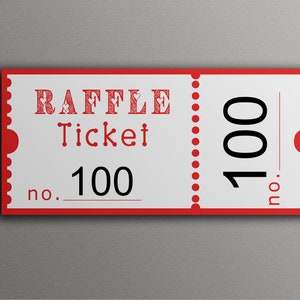RAFFLE TICKET COUPON, Raffle Ticket, Activity Raffle Ticket ...