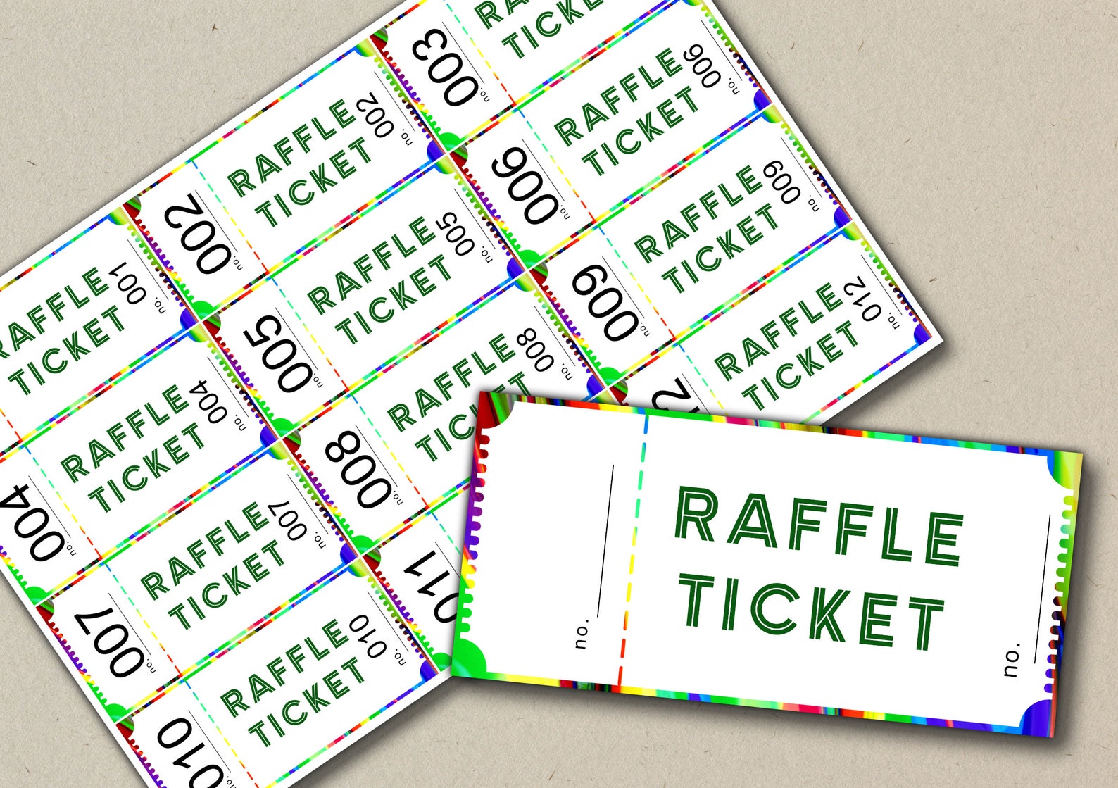RAFFLE TICKET COUPON, Raffle Ticket Numbers, Activity Raffle Ticket ...