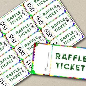 RAFFLE TICKET COUPON, Raffle Ticket Numbers, Activity Raffle Ticket ...