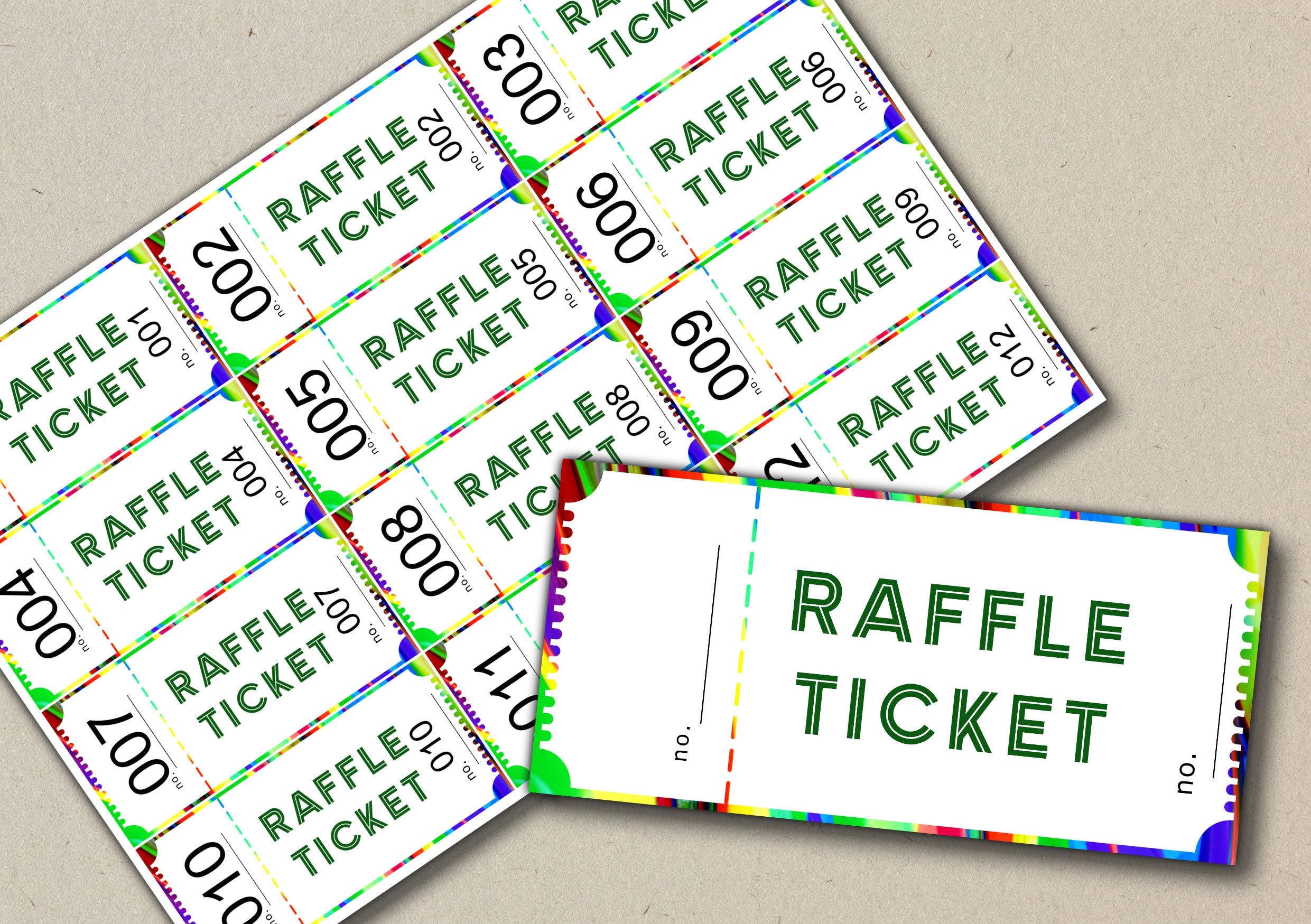 RAFFLE TICKET COUPON, Raffle Ticket Numbers, Activity Raffle Ticket ...
