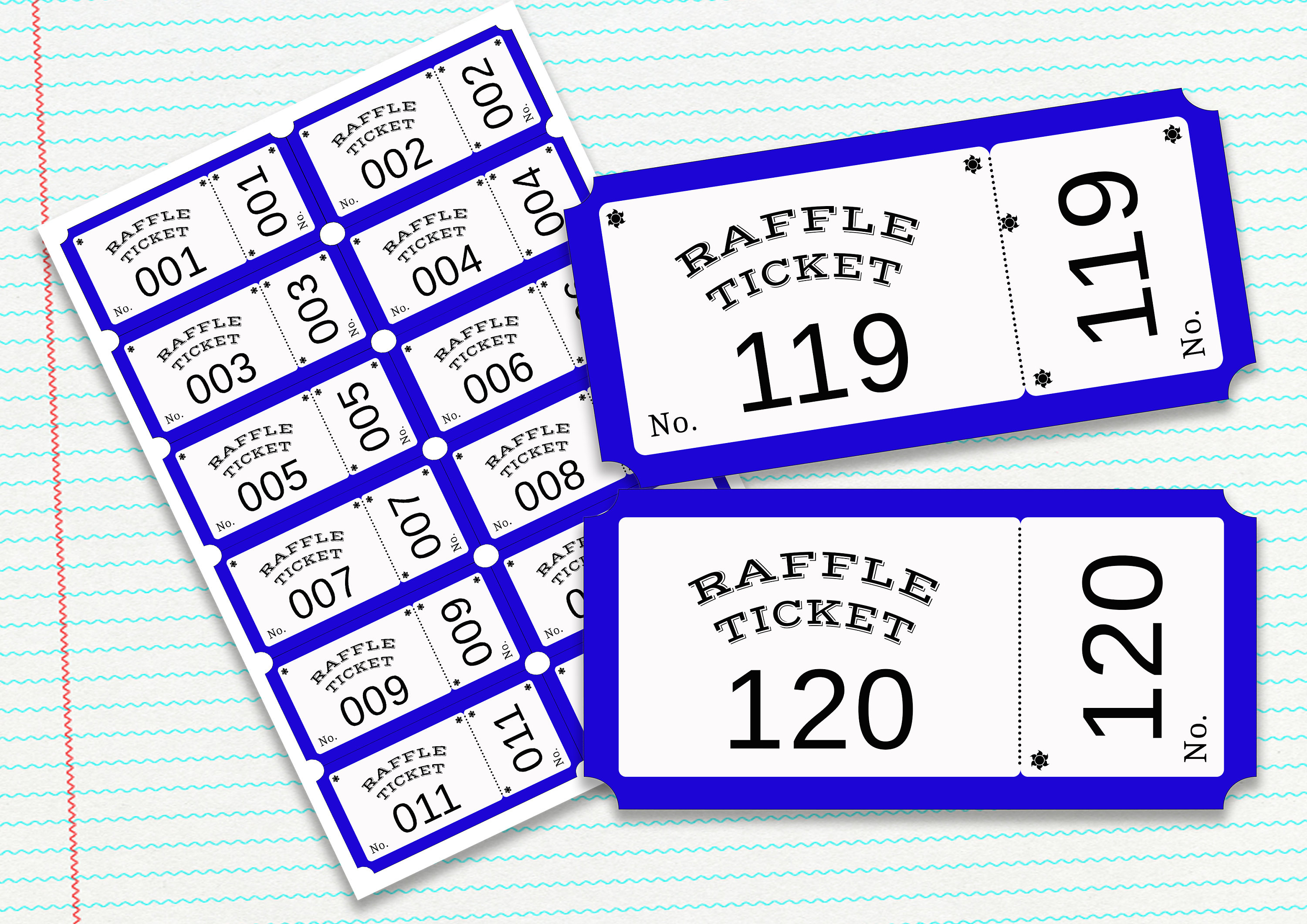 RAFFLE TICKET COUPON, Printable Raffle Ticket Numbers, Printable ...