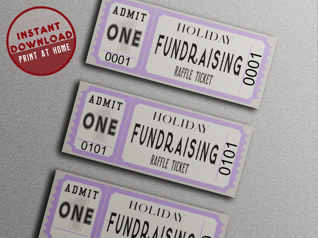 FUNDRAISING Raffle Ticket Numbers, 1-500 Raffle Ticket, Activity Raffle ...