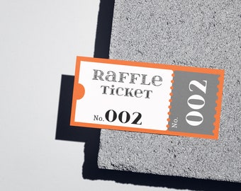 RAFFLE TICKET COUPON, Printable Raffle Ticket Numbers, Printable ...