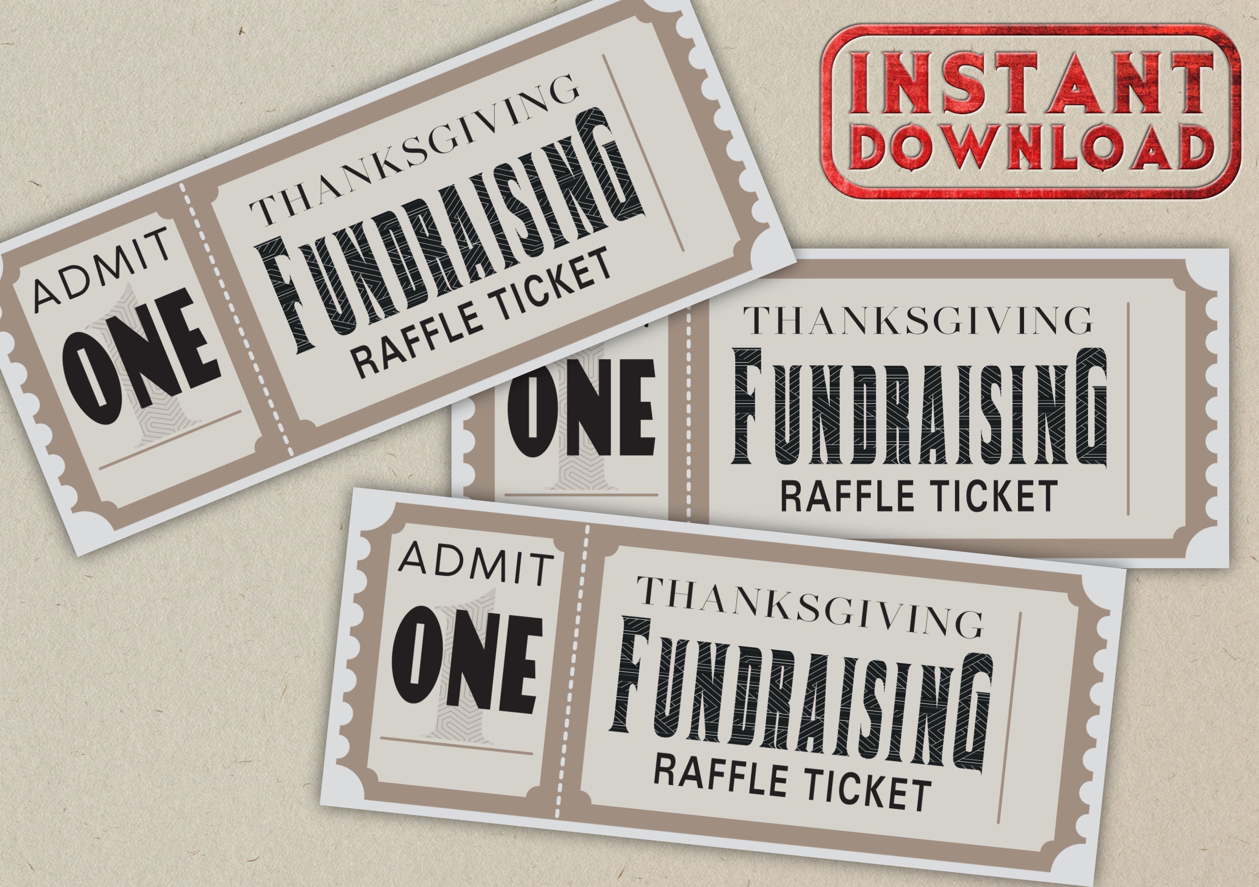 THANKSGIVING FUNDRAISING Raffle Ticket Coupon, 1-500 Raffle Ticket ...