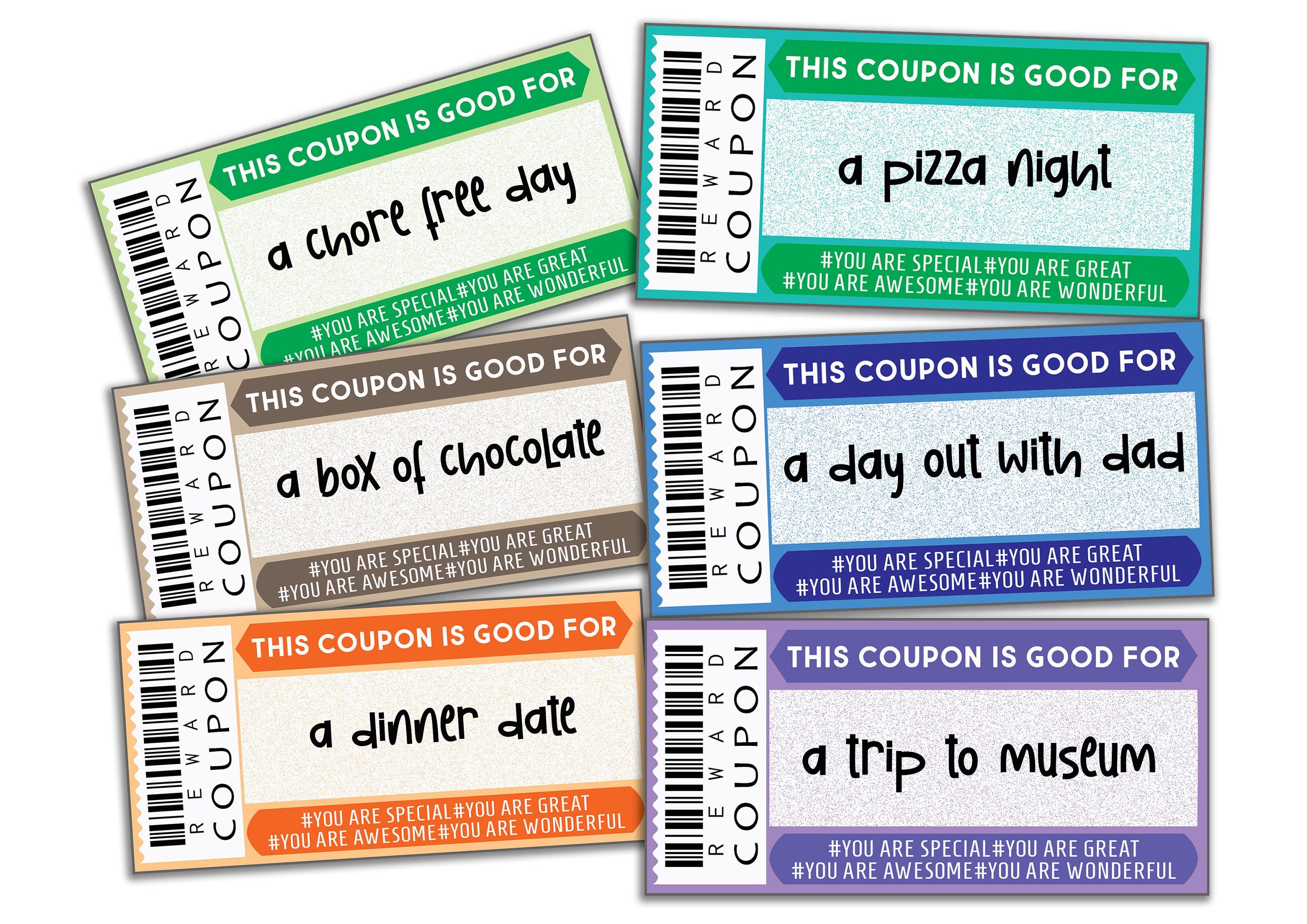 PRINTABLE REWARD COUPON Printable Blank Coupons Kids - Etsy
