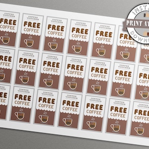 Printable Free Coffee Voucher Ticket (PDF & PNG) - Etsy