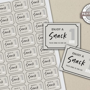 Printable Snack Voucher, Event Ticket (PNG, PDF), Instant Digital ...