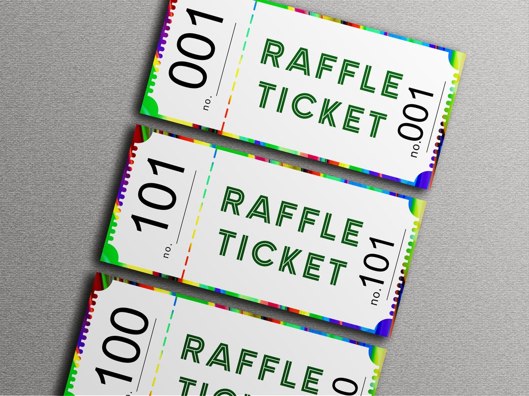 RAFFLE TICKET COUPON, Raffle Ticket Numbers, Activity Raffle Ticket ...