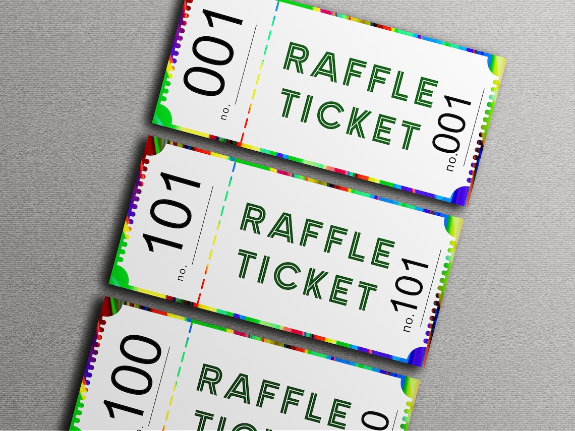 RAFFLE TICKET COUPON, Raffle Ticket Numbers, Activity Raffle Ticket ...