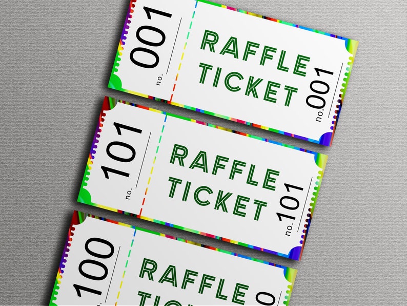 RAFFLE TICKET COUPON, Raffle Ticket Numbers, Activity Raffle Ticket ...