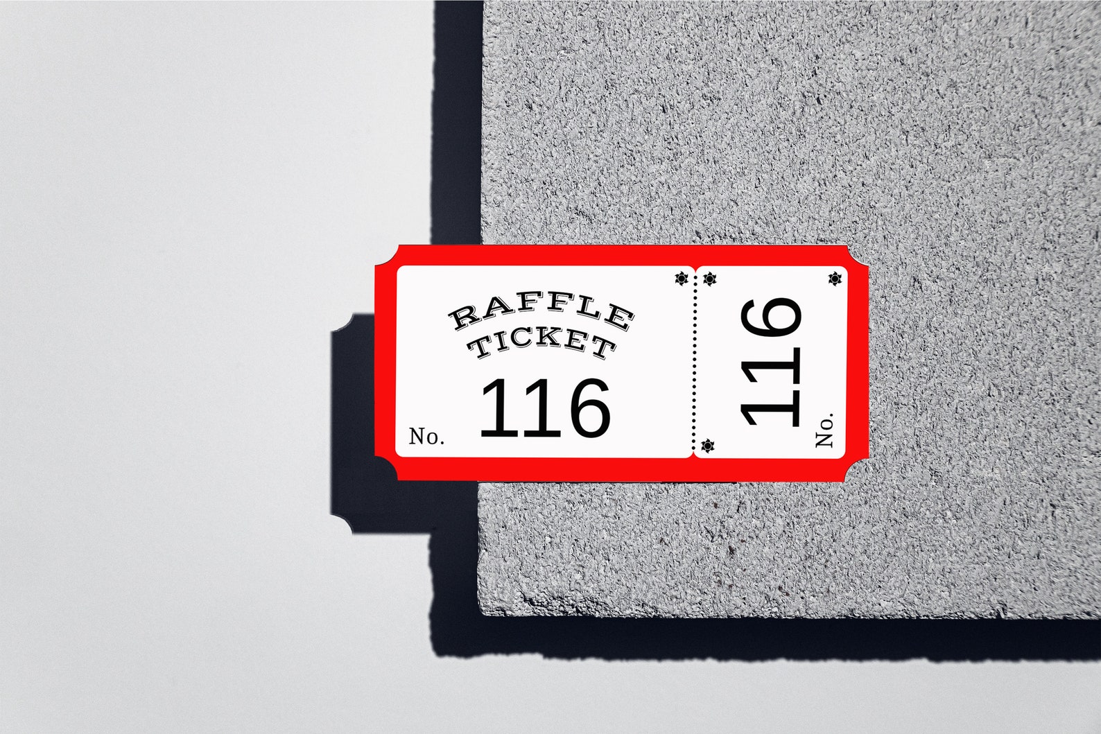 RAFFLE TICKET COUPON, Printable Raffle Ticket Numbers, Printable ...