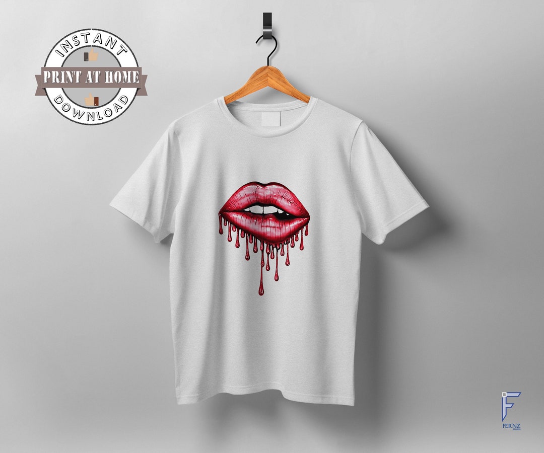 Red Kissable Lips Design PNG Instant Digital Download Printables - Etsy