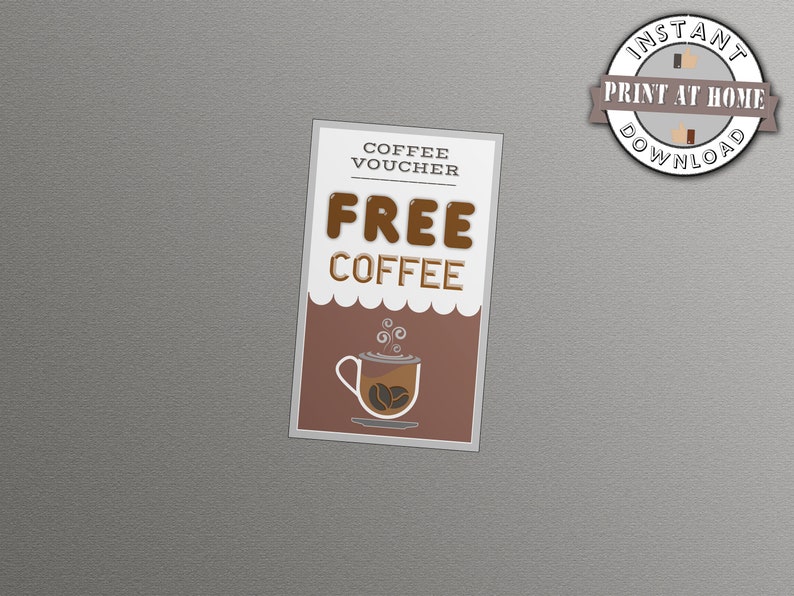 Printable Free Coffee Voucher Ticket (PDF & PNG) - Etsy