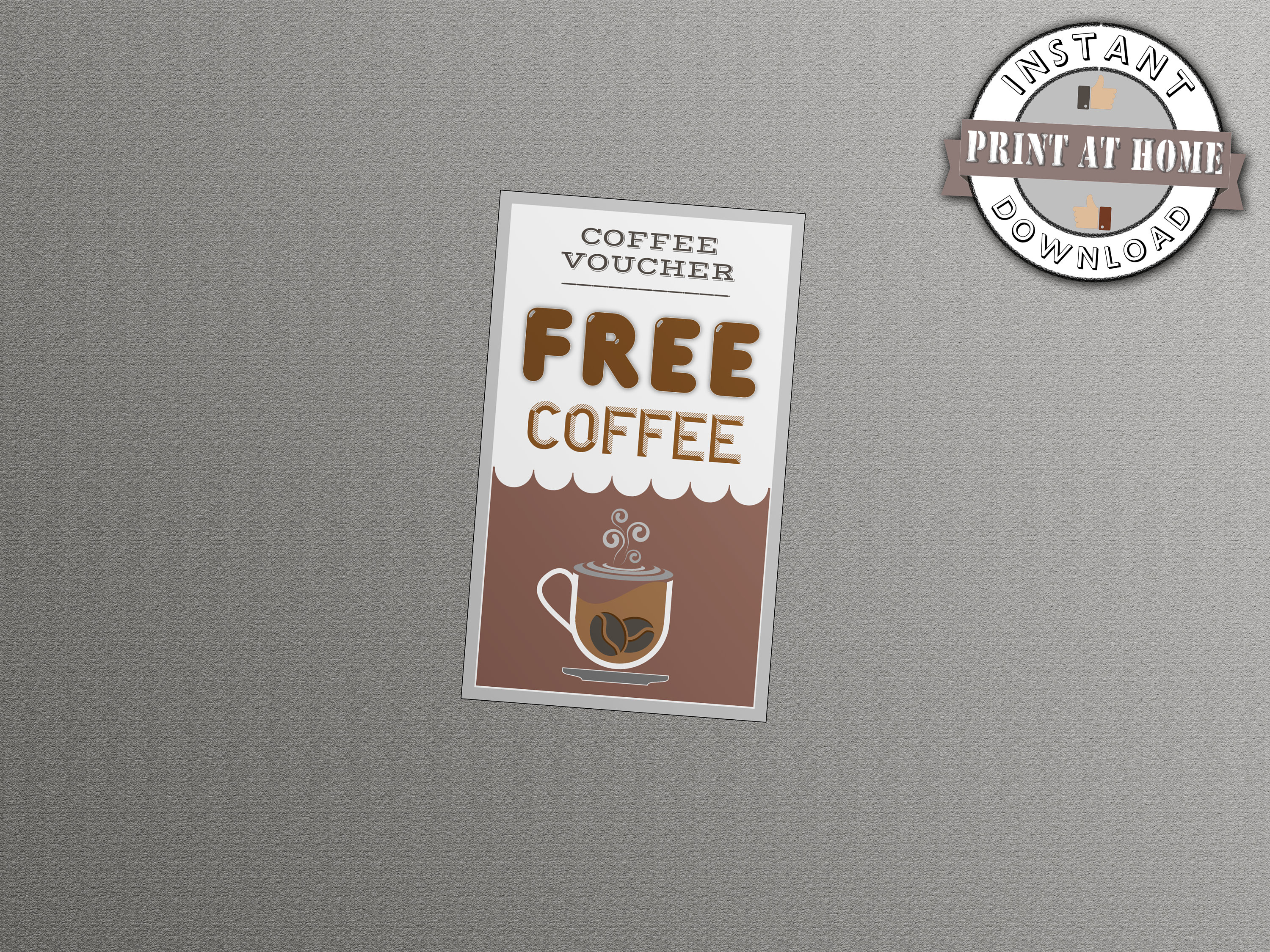 Printable Free Coffee Voucher Ticket (PDF & PNG) - Etsy