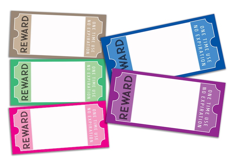 PRINTABLE REWARD COUPONS, Reward Coupons for Kids, Reward Tokens for ...