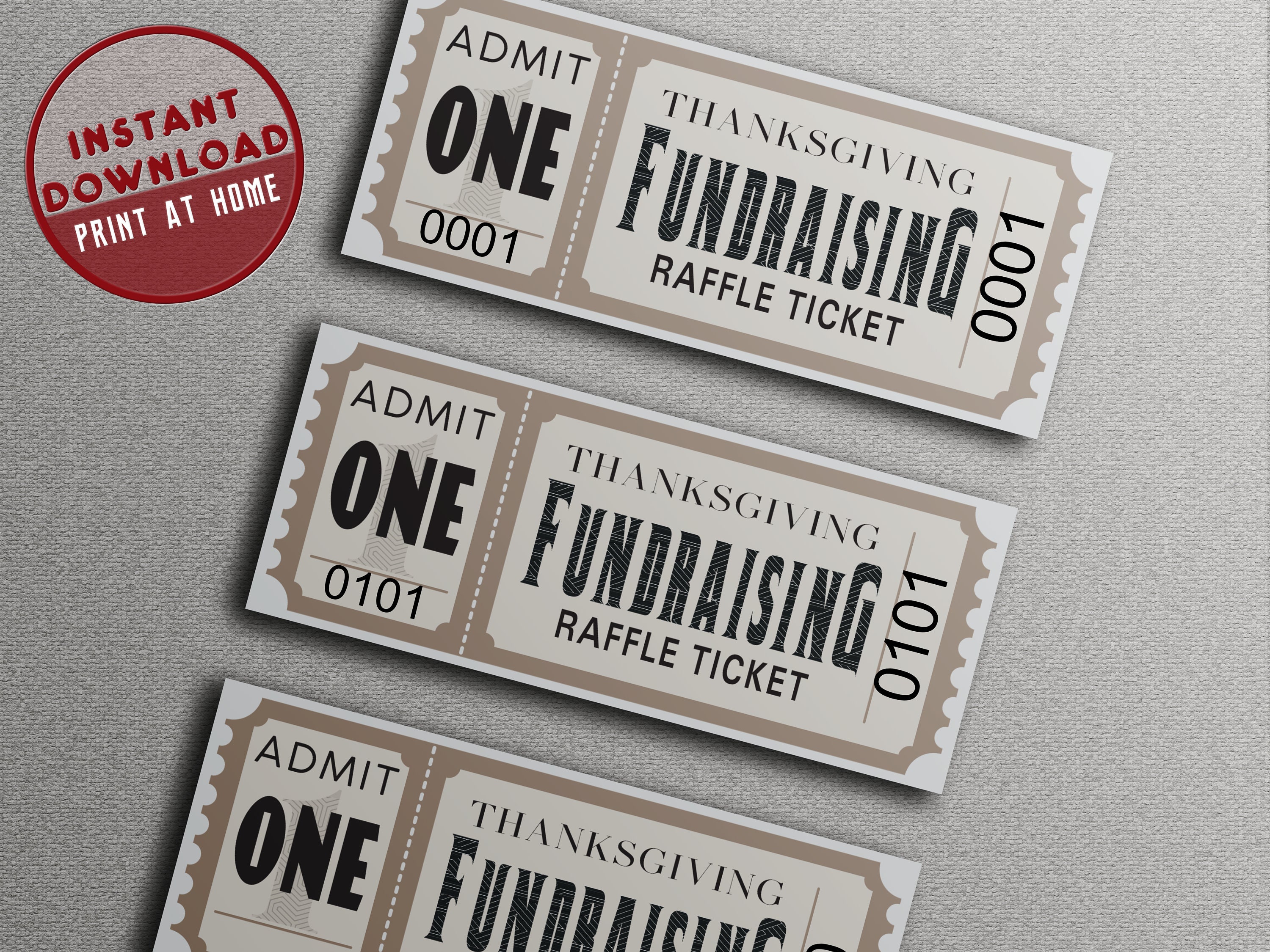 THANKSGIVING FUNDRAISING Raffle Ticket Coupon 1-500 Raffle - Etsy