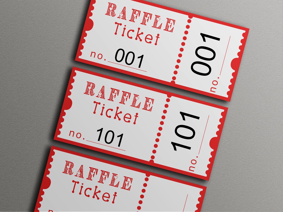 RAFFLE TICKET COUPON, Raffle Ticket, Activity Raffle Ticket ...