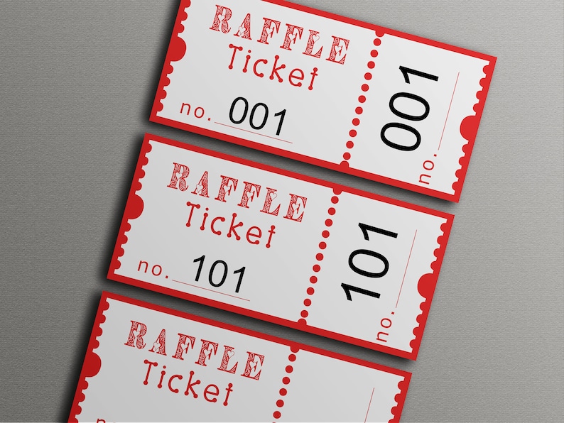 RAFFLE TICKET COUPON, Raffle Ticket, Activity Raffle Ticket ...