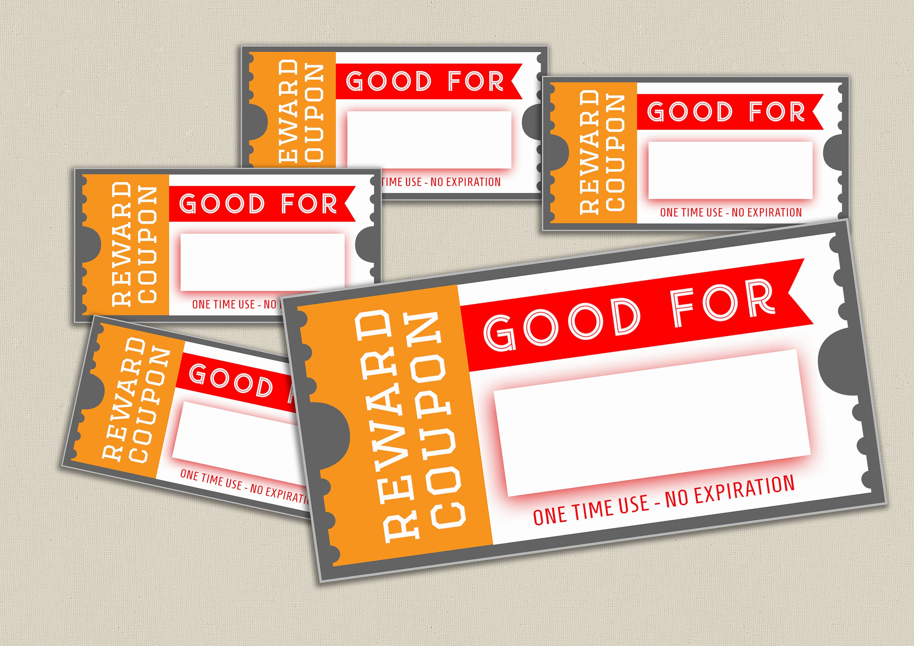 BLANK REWARD COUPON, Printable Blank Coupons, Kids Activity Coupon ...