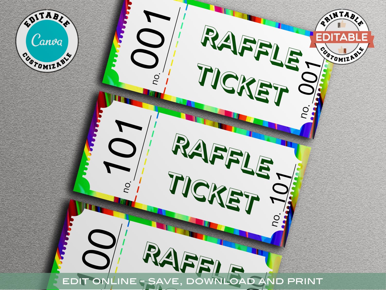 Editable RAFFLE TICKET COUPON, Raffle Ticket Coupon, Editable Raffle ...
