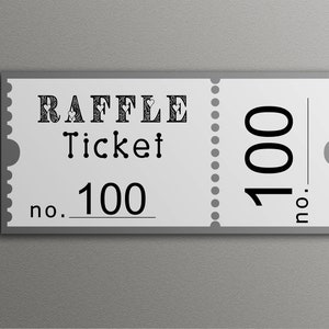 RAFFLE TICKET COUPON, Raffle Ticket, Activity Raffle Ticket Numbers ...
