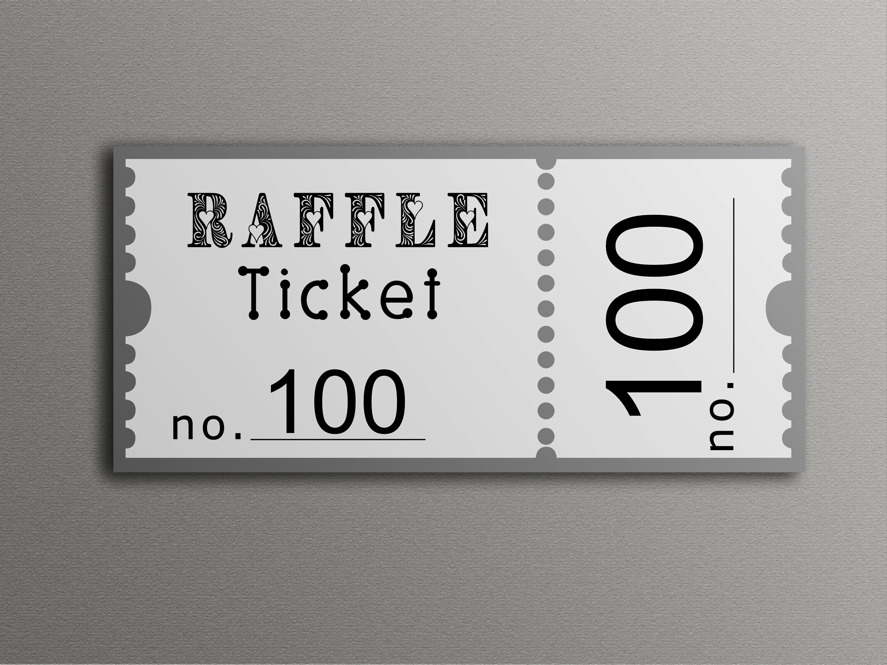 RAFFLE TICKET COUPON, Raffle Ticket, Activity Raffle Ticket Numbers ...