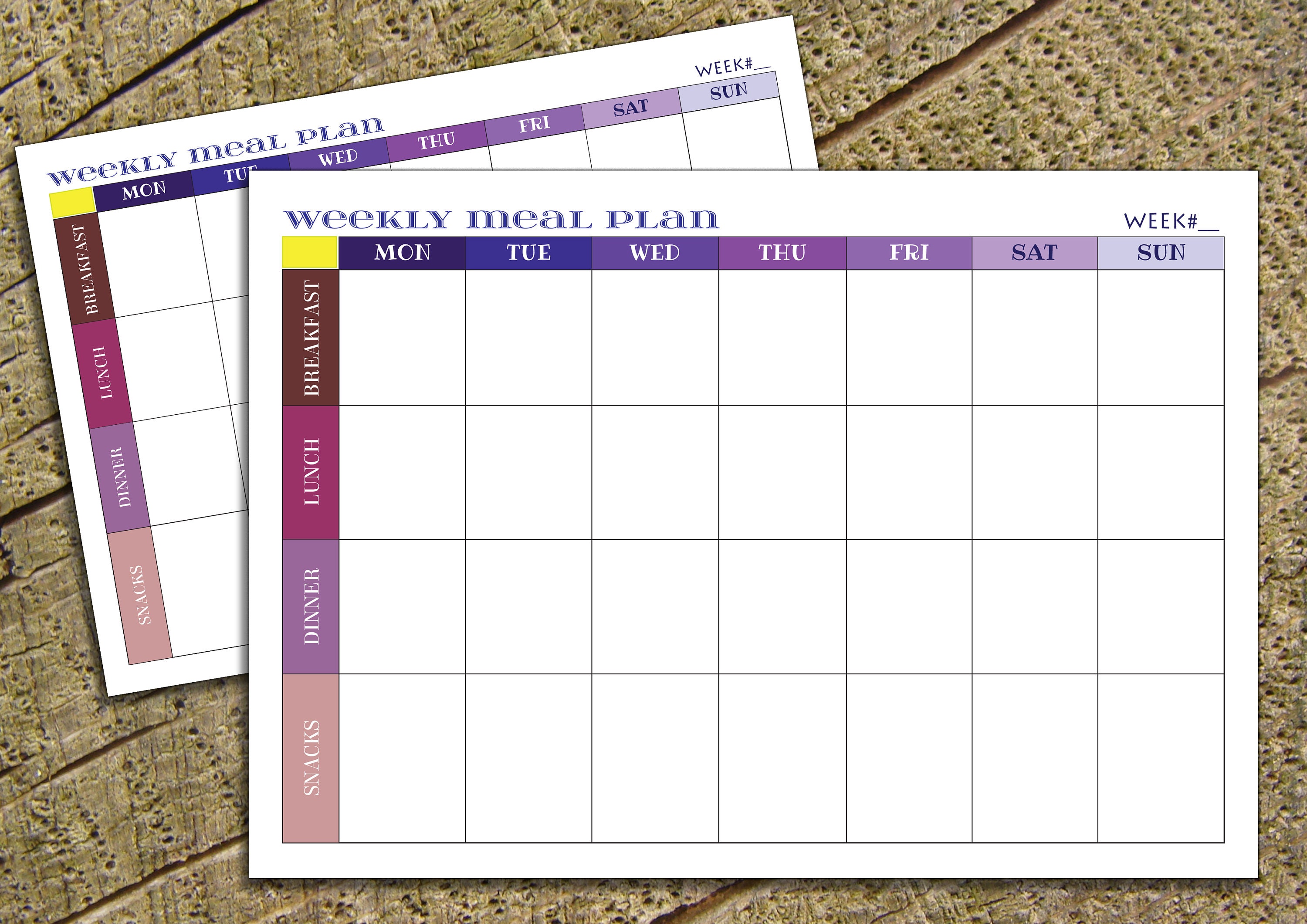 WEEKLY MEAL CHART, Printable Weekly Meal Planner Chart, Meal Chart ...