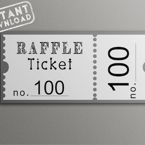 RAFFLE TICKET COUPON, Raffle Ticket, Activity Raffle Ticket Numbers ...